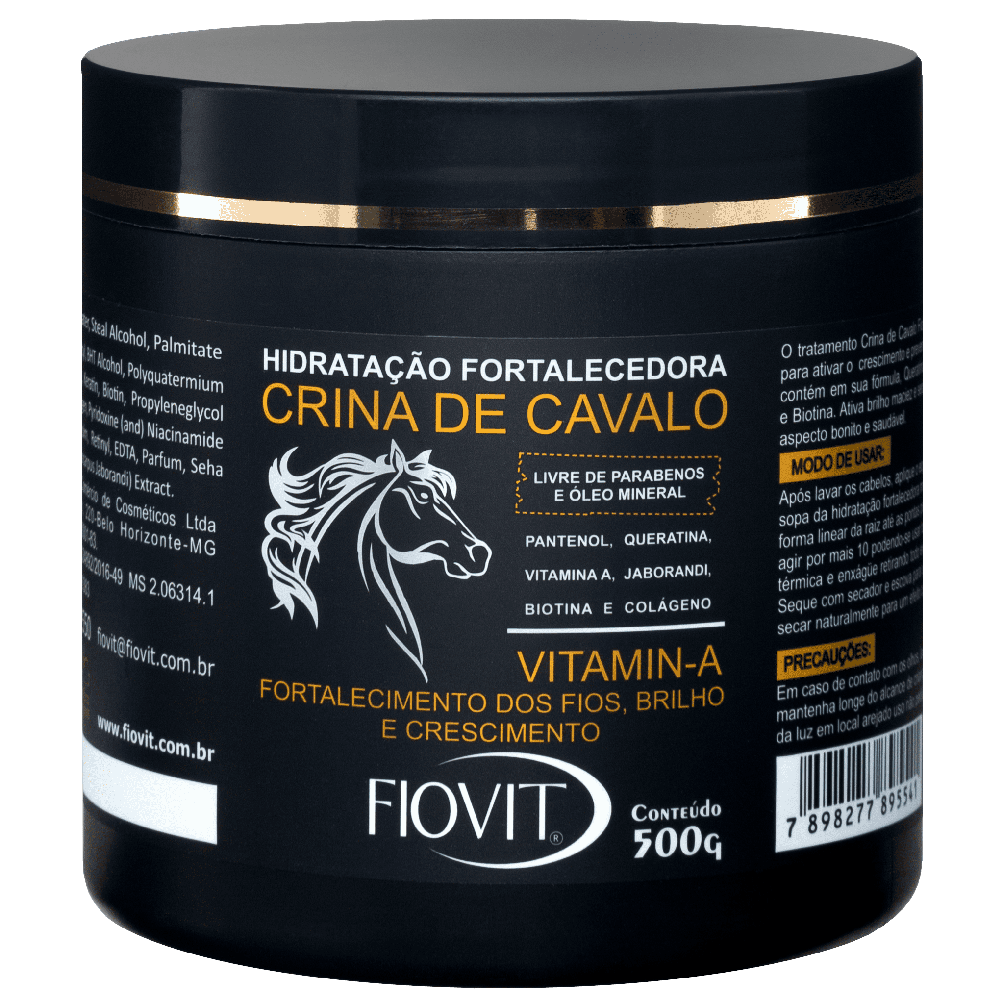 HIDRATACAO FORTALECEDORA CRINA DE CAVALO 500 G – Fiovit